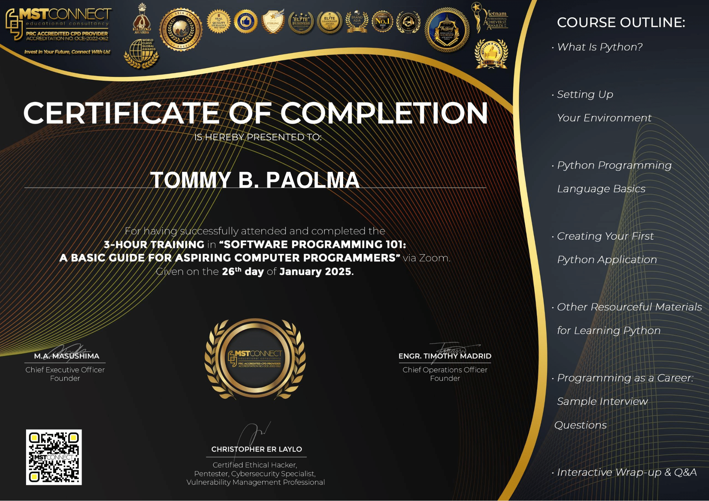 Tommy Paolma - Computer Engineer Portfolio