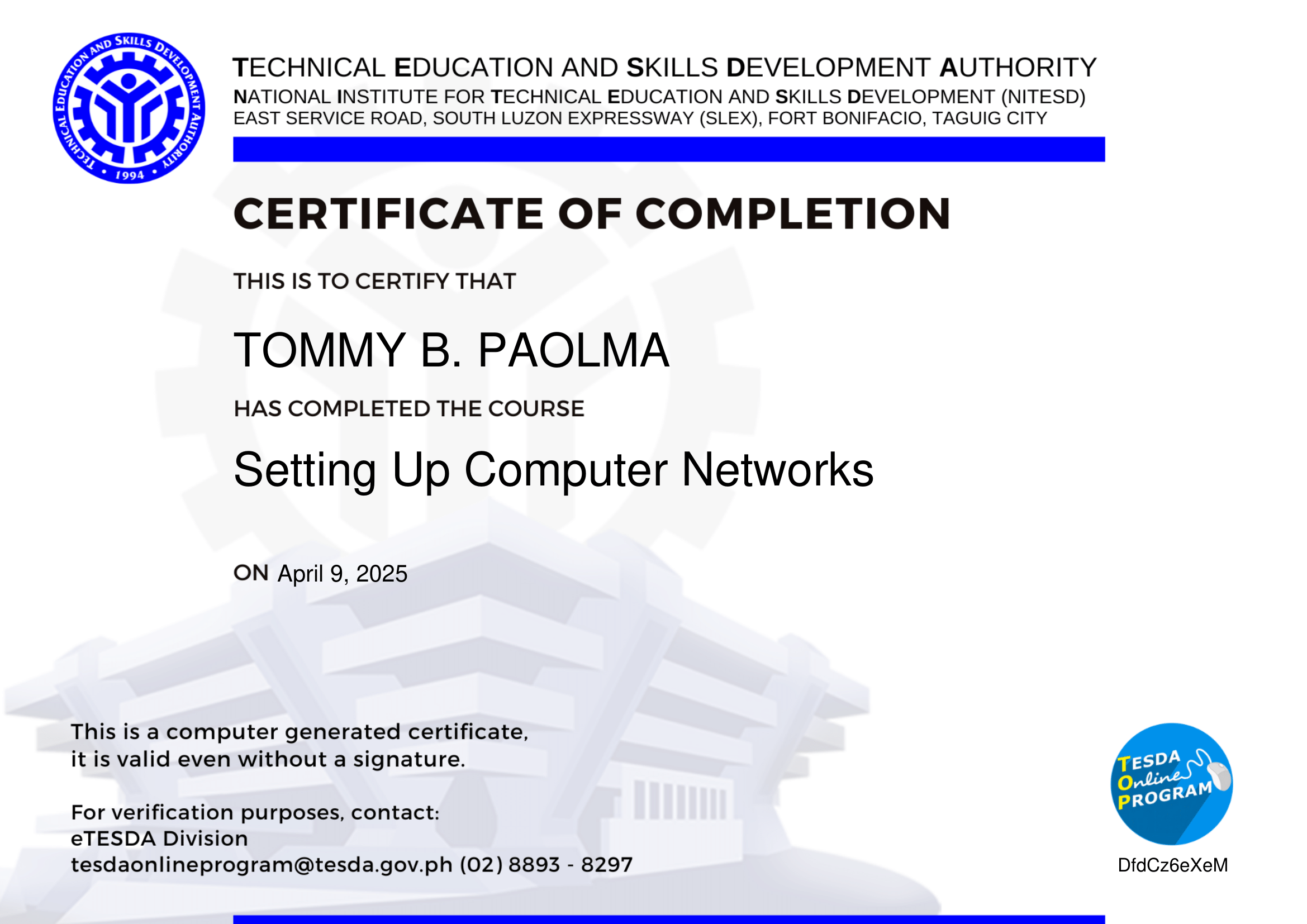 Tommy Paolma - Computer Engineer Portfolio